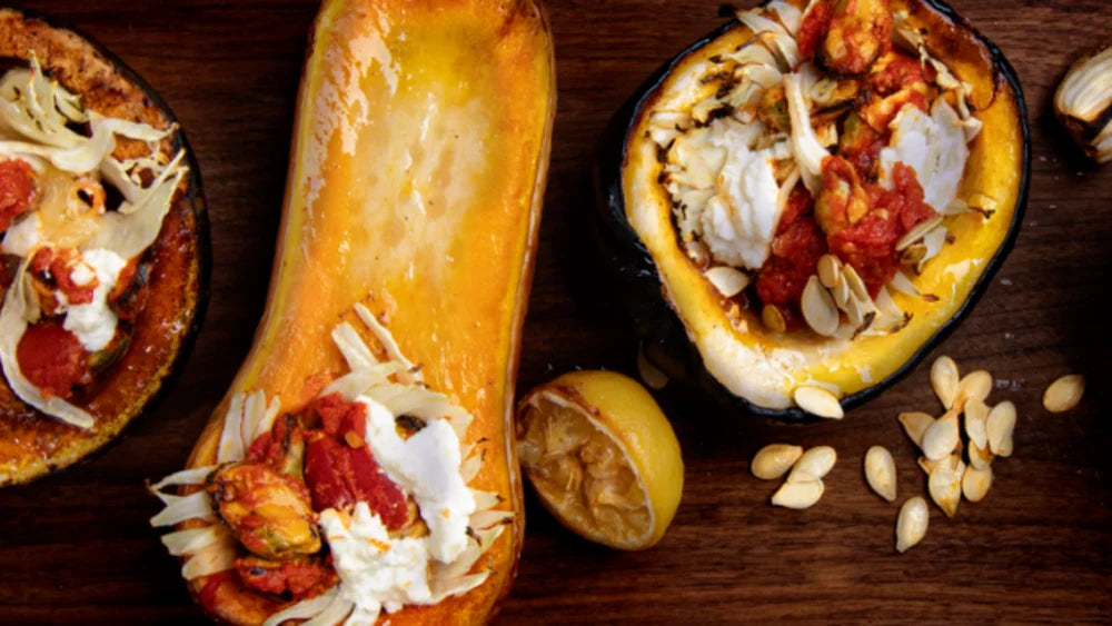 Squash Stuffed With Mussels, Fennel And Ricotta – Scout